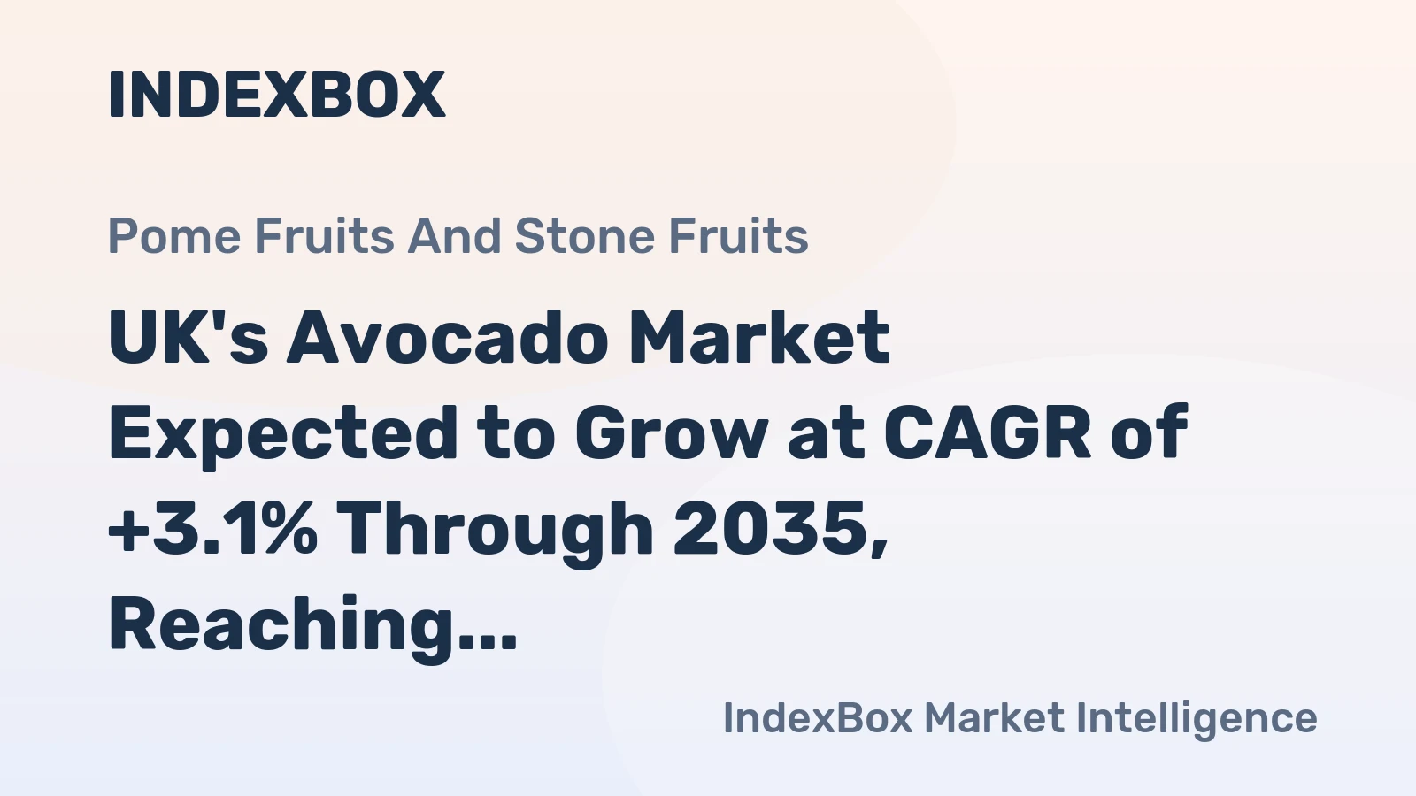 UK's Avocado Market Expected to Grow at CAGR of +3.1% Through 2035, Reaching $505M in Value