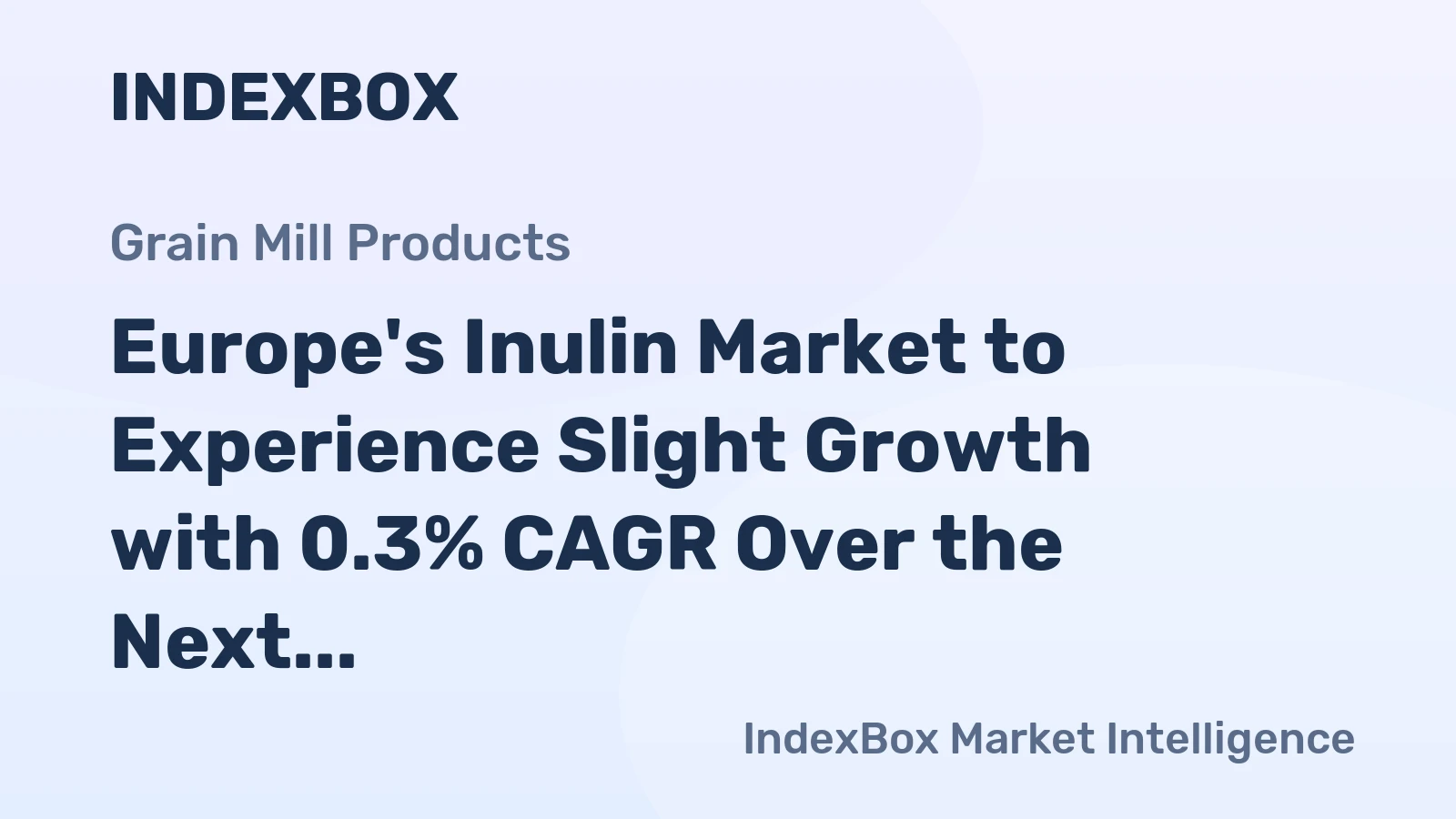 Europe's Inulin Market to Experience Slight Growth with 0.3% CAGR Over the Next Decade