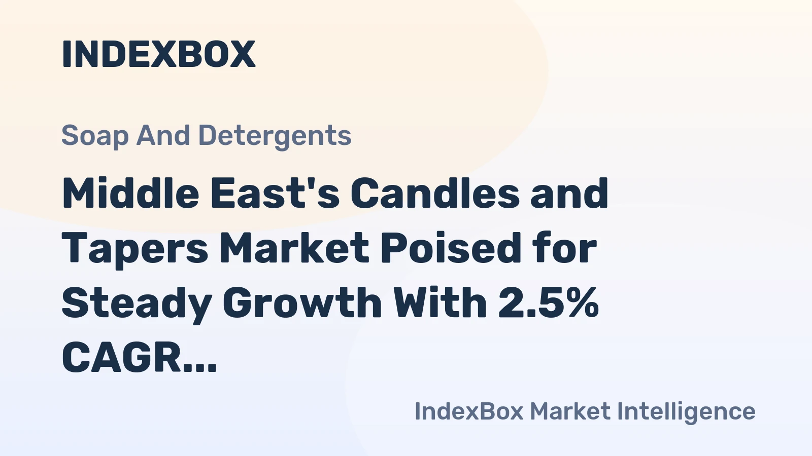 Middle East's Candles and Tapers Market Poised for Steady Growth With 2.5% CAGR in Value