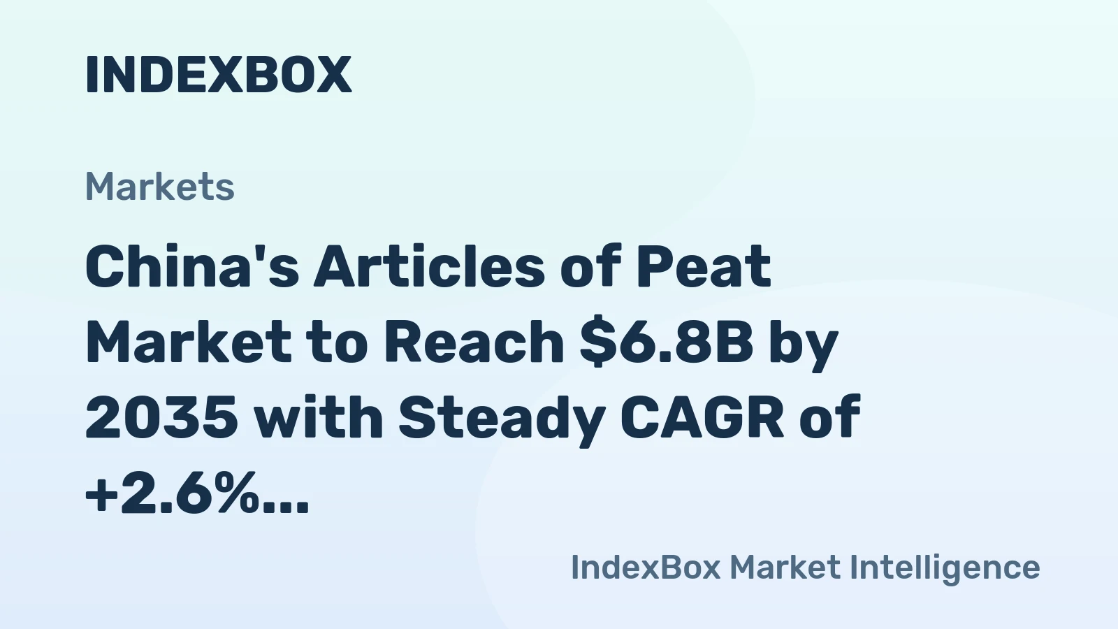 China's Articles of Peat Market to Reach $6.8B by 2035 with Steady CAGR of +2.6%
