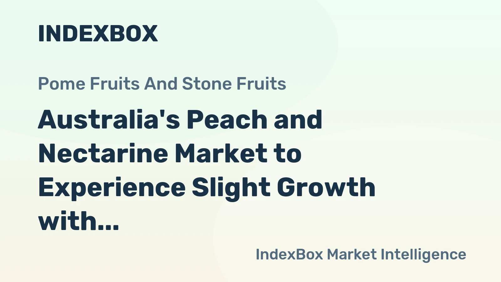 Australia's Peach and Nectarine Market to Experience Slight Growth with Anticipated CAGR of +0.1% from 2024-2035