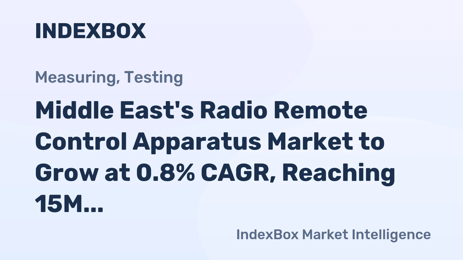 Middle East's Radio Remote Control Apparatus Market to Grow at 0.8% CAGR, Reaching 15M Units by 2035