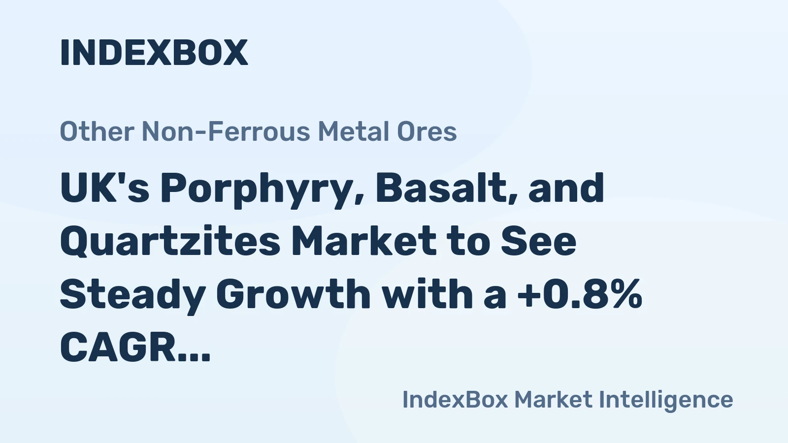 UK's Porphyry, Basalt, and Quartzites Market to See Steady Growth with a +0.8% CAGR in Volume and +2.2% CAGR in Value from 2024 to 2035
