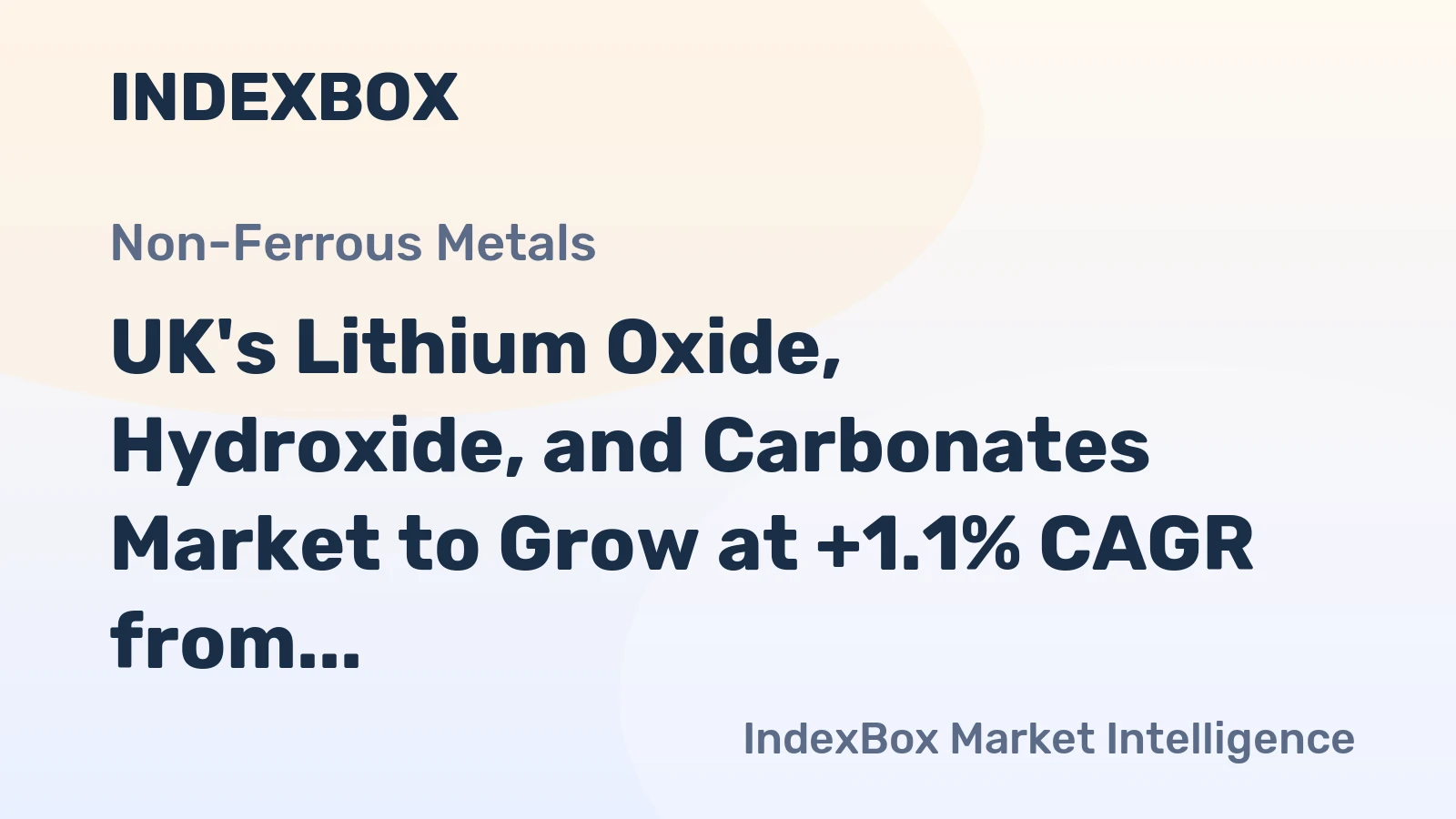 UK's Lithium Oxide, Hydroxide, and Carbonates Market to Grow at +1.1% CAGR from 2024 to 2035
