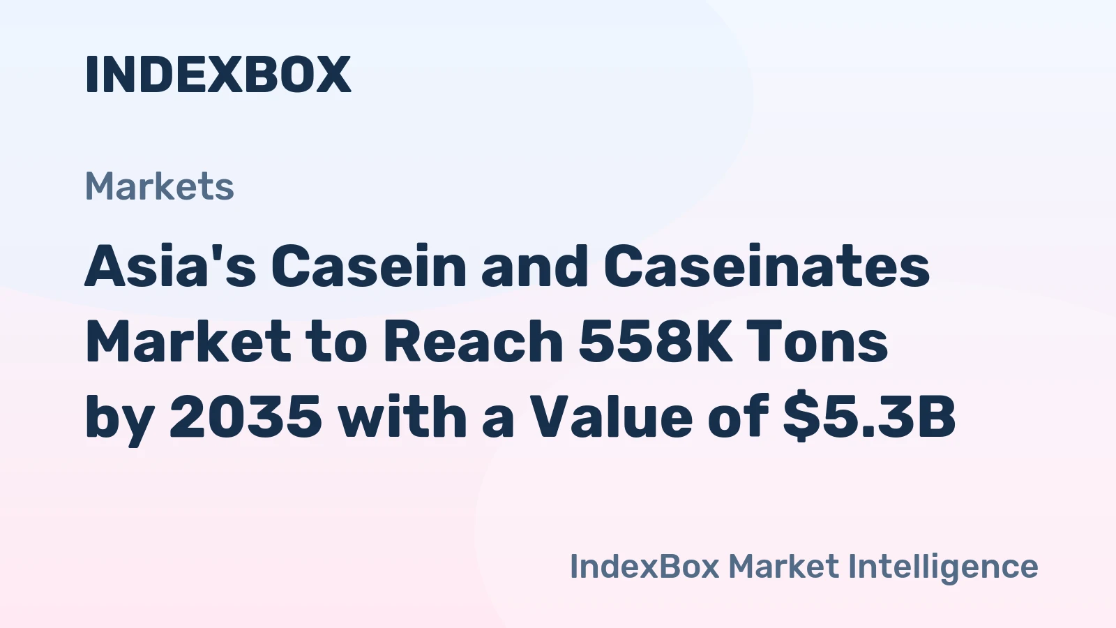 Asia's Casein and Caseinates Market to Reach 558K Tons by 2035 with a Value of $5.3B