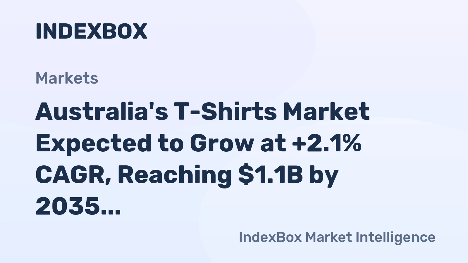 Australia's T-Shirts Market Expected to Grow at +2.1% CAGR, Reaching $1.1B by 2035