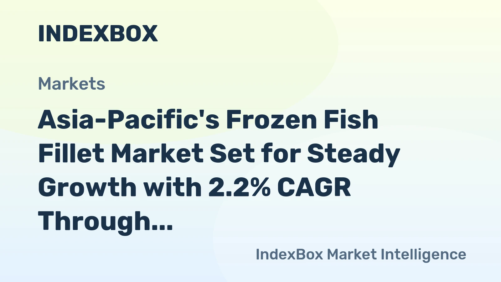 Asia-Pacific's Frozen Fish Fillet Market Set for Steady Growth with 2.2% CAGR Through 2035