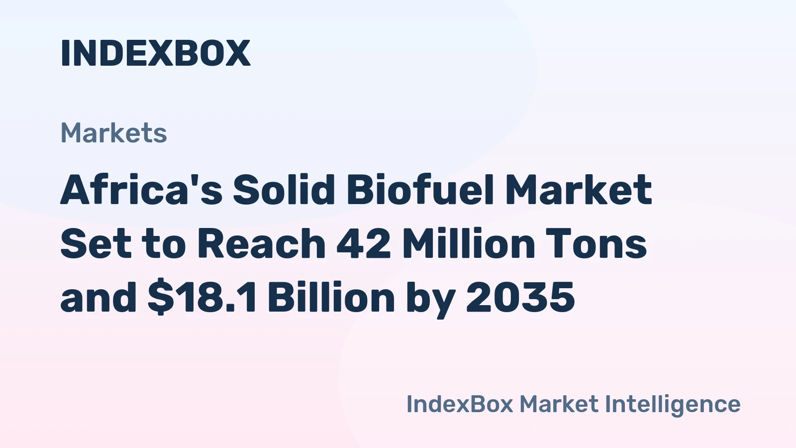 Africa's Solid Biofuel Market Set to Reach 42 Million Tons and $18.1 Billion by 2035