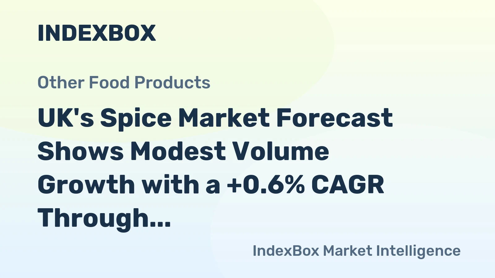 UK's Spice Market Forecast Shows Modest Volume Growth with a +0.6% CAGR Through 2035