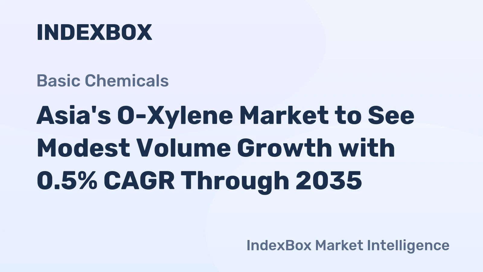 Asia's O-Xylene Market to See Modest Volume Growth with 0.5% CAGR Through 2035