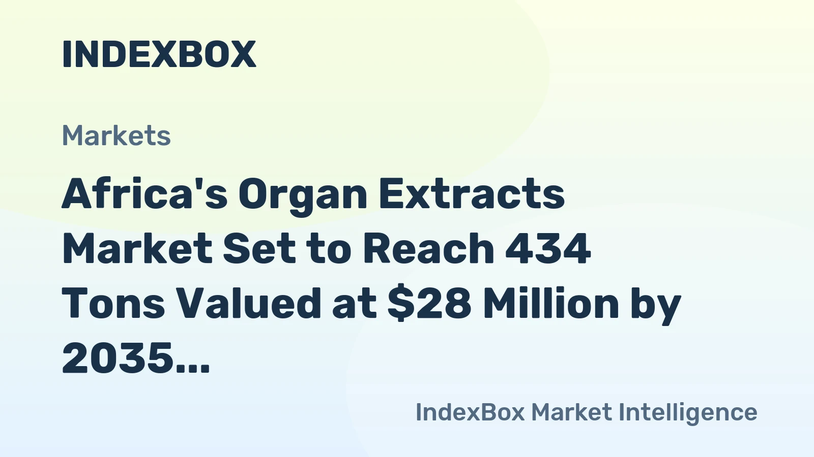 Africa's Organ Extracts Market Set to Reach 434 Tons Valued at $28 Million by 2035