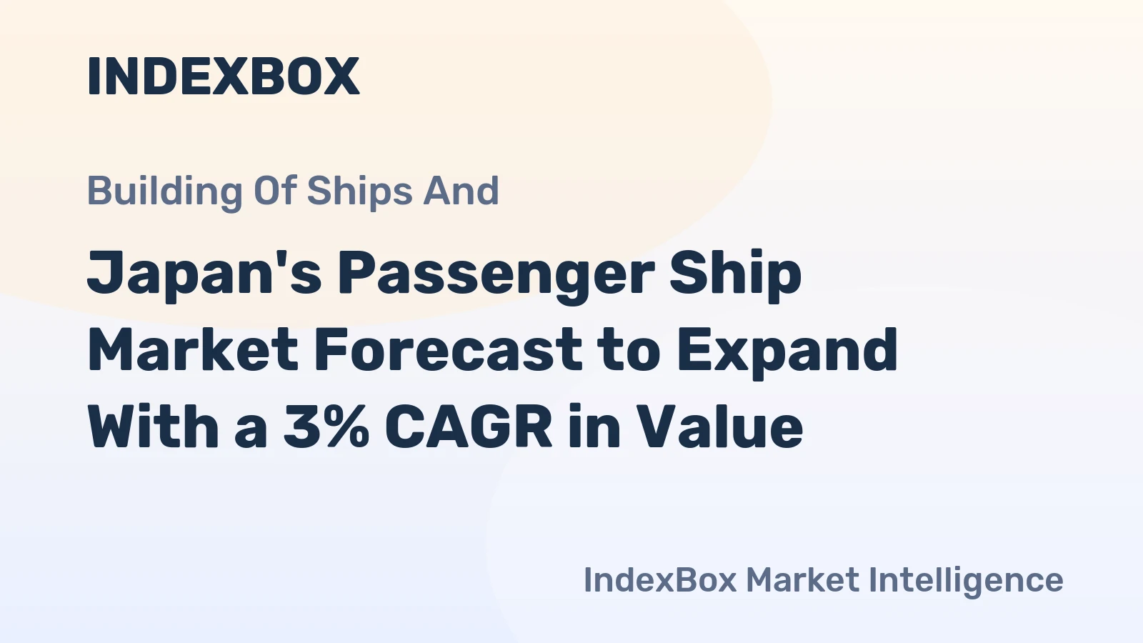 Japan's Passenger Ship Market Forecast to Expand With a 3% CAGR in Value