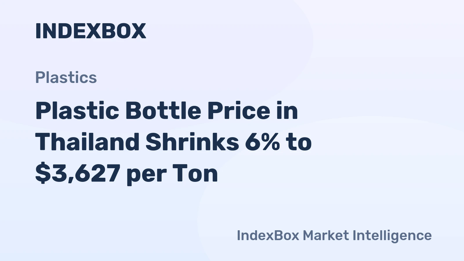 Plastic Bottle Price in Thailand Shrinks 6% to $3,627 per Ton