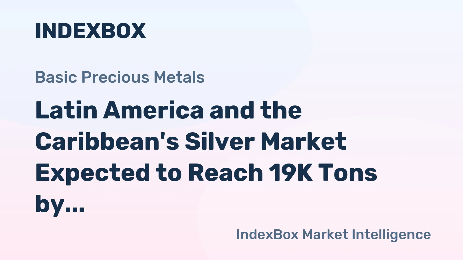 Latin America and the Caribbean's Silver Market Expected to Reach 19K Tons by 2035, Valued at $15.4B