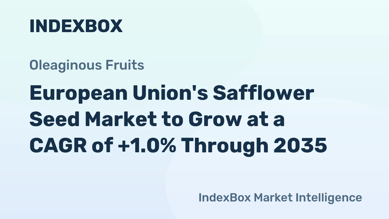 European Union's Safflower Seed Market to Grow at a CAGR of +1.0% Through 2035