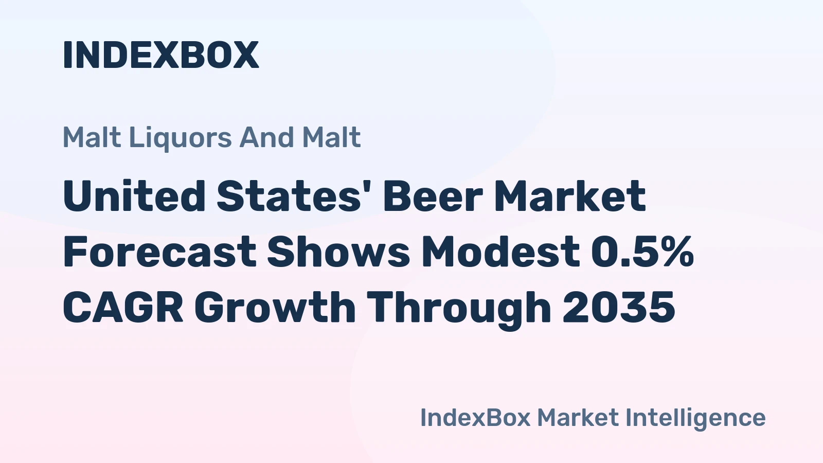 United States' Beer Market Forecast Shows Modest 0.5% CAGR Growth Through 2035