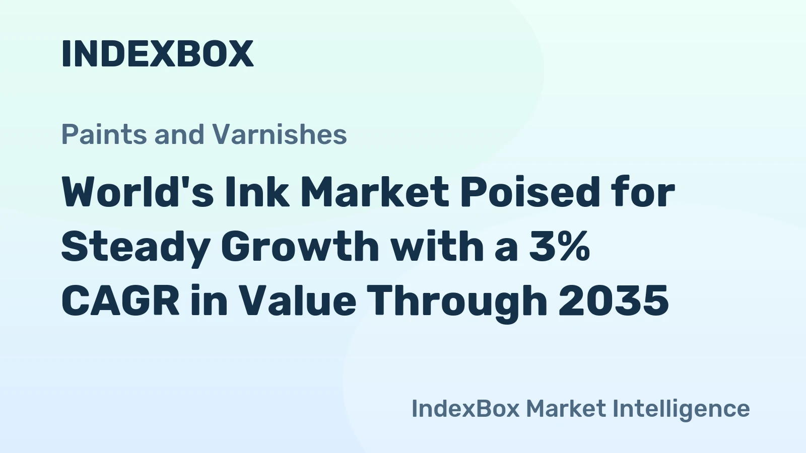 World's Ink Market Poised for Steady Growth with a 3% CAGR in Value Through 2035