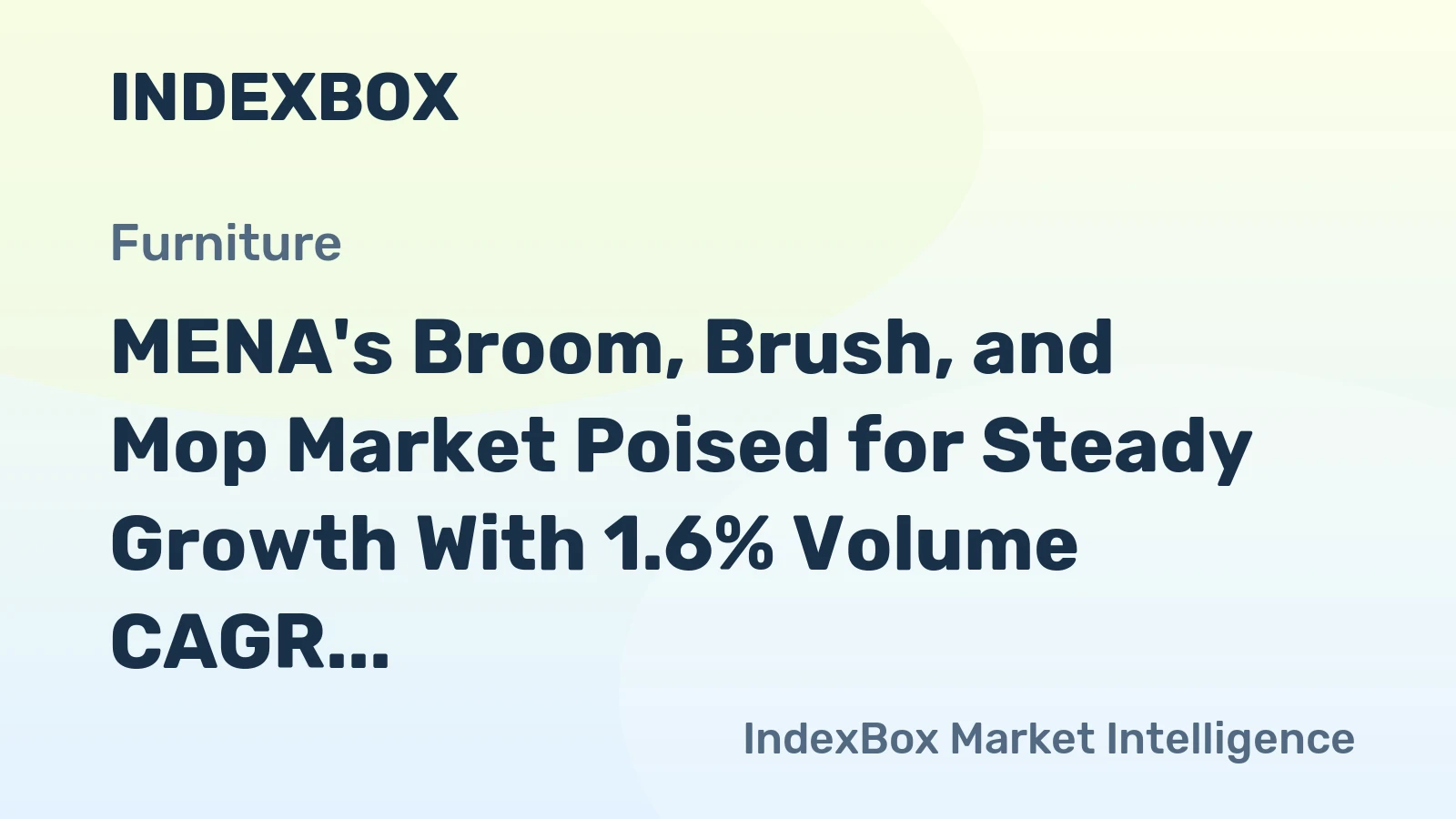 MENA's Broom, Brush, and Mop Market Poised for Steady Growth With 1.6% Volume CAGR Through 2035