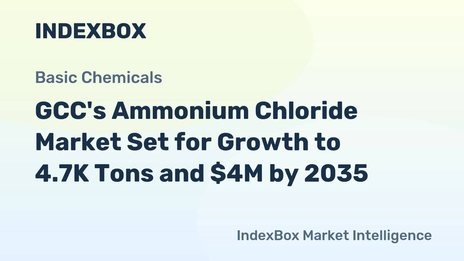 GCC's Ammonium Chloride Market Set for Growth to 4.7K Tons and $4M by 2035