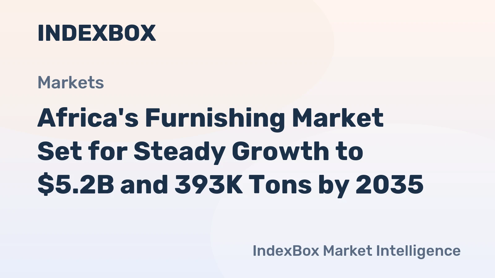 Africa's Furnishing Market Set for Steady Growth to $5.2B and 393K Tons by 2035