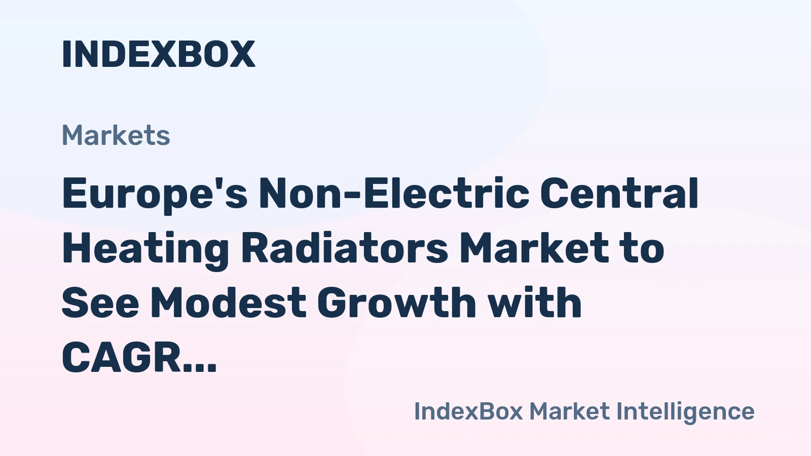 Europe's Non-Electric Central Heating Radiators Market to See Modest Growth with CAGR of +1.1% by 2035