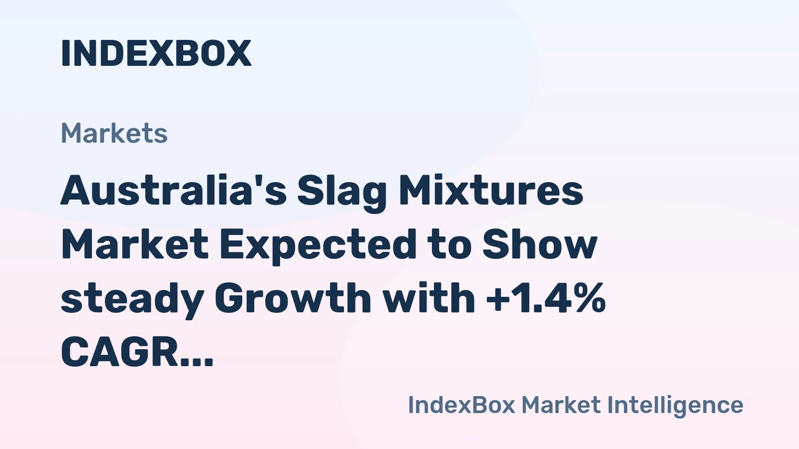 Australia's Slag Mixtures Market Expected to Show steady Growth with +1.4% CAGR from 2024-2035