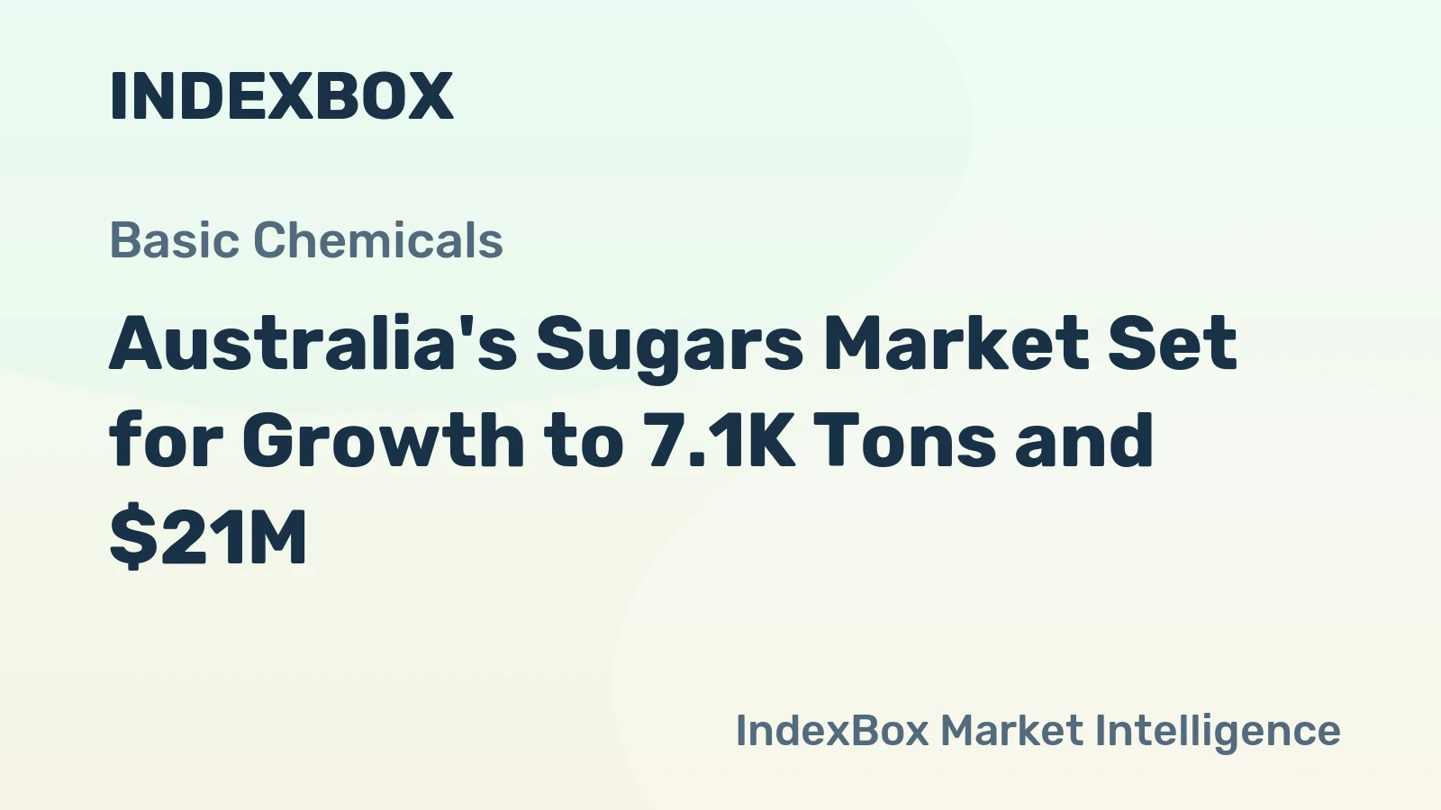 Australia's Sugars Market Set for Growth to 7.1K Tons and $21M