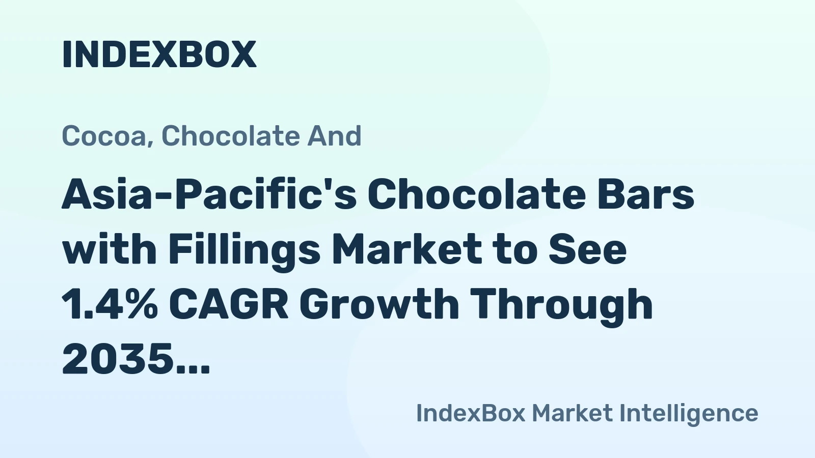 Asia-Pacific's Chocolate Bars with Fillings Market to See 1.4% CAGR Growth Through 2035
