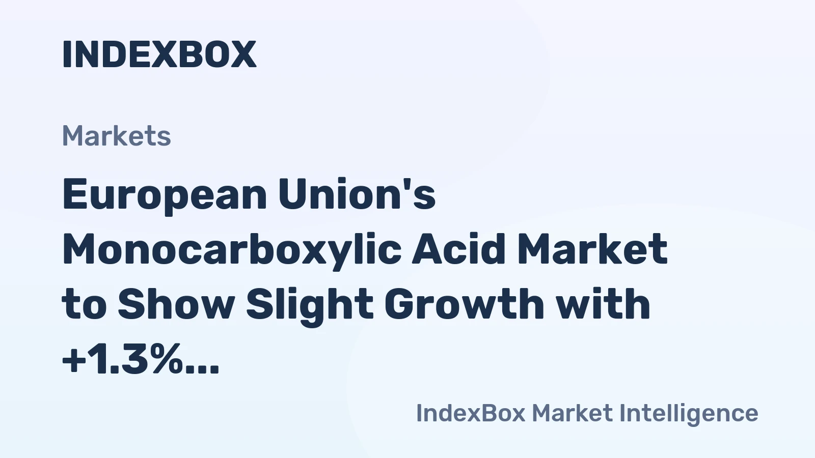 European Union's Monocarboxylic Acid Market to Show Slight Growth with +1.3% CAGR over the Next Decade