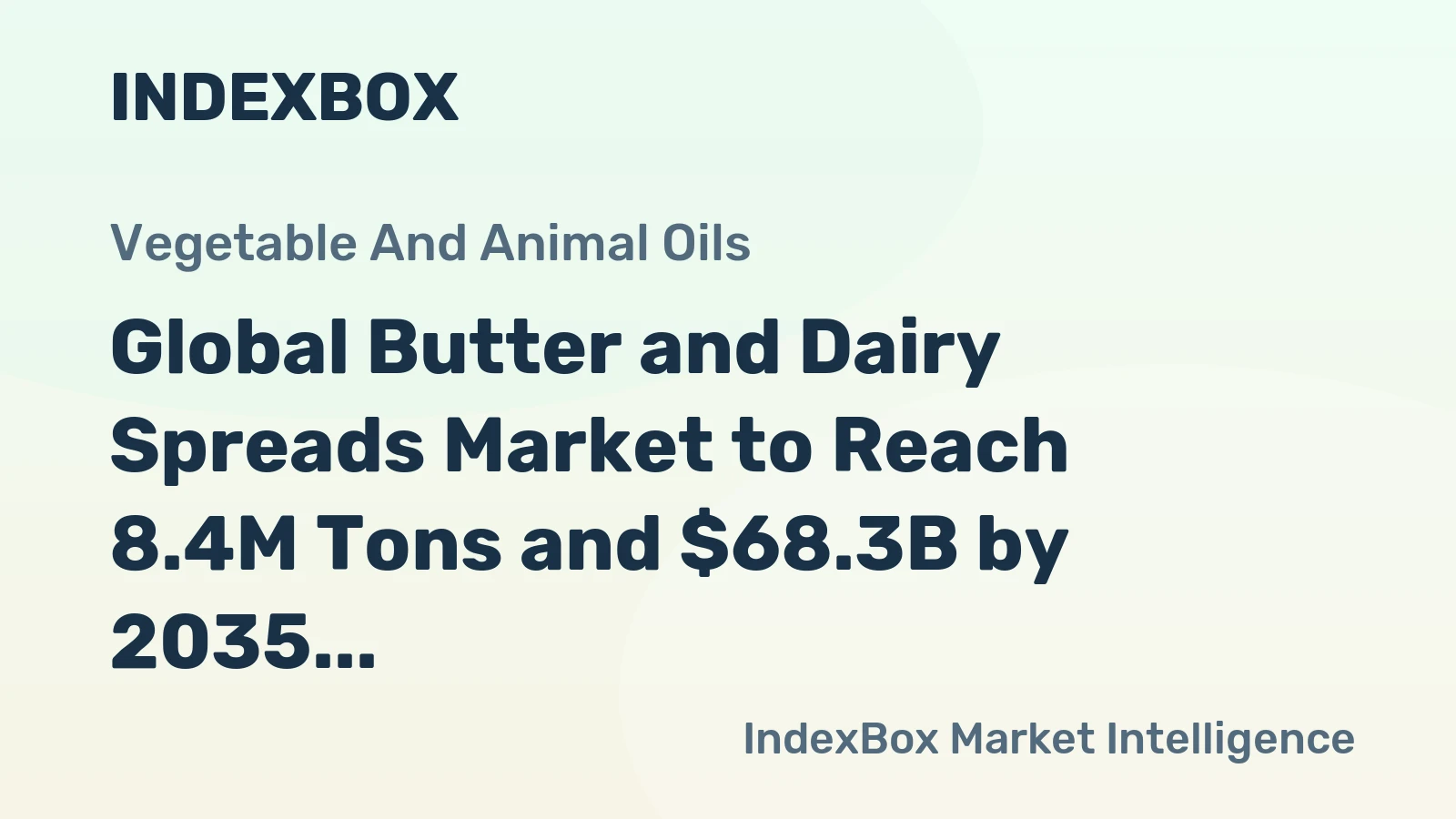 Global Butter and Dairy Spreads Market to Reach 8.4M Tons and $68.3B by 2035