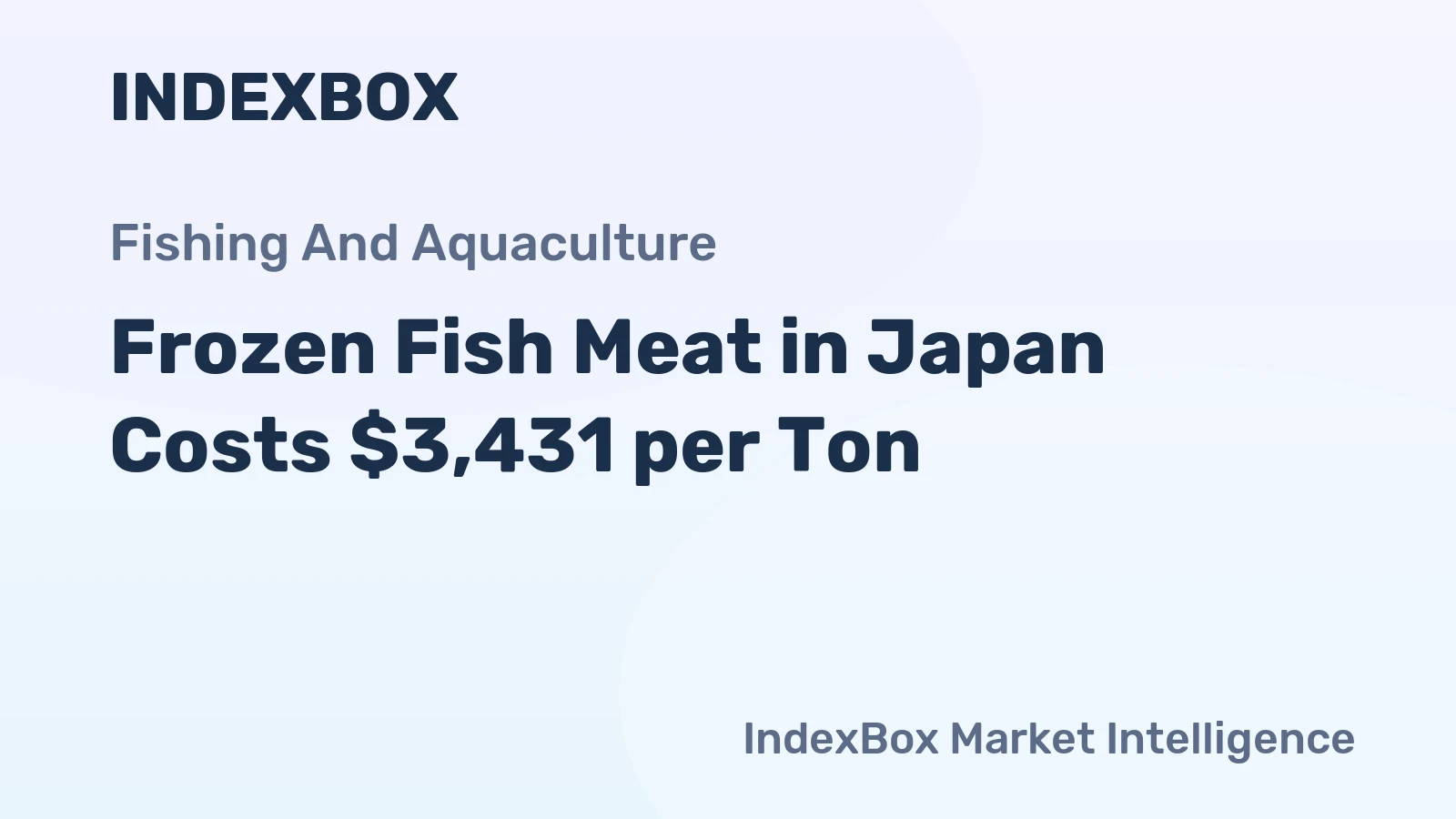 Frozen Fish Meat in Japan Costs $3,431 per Ton