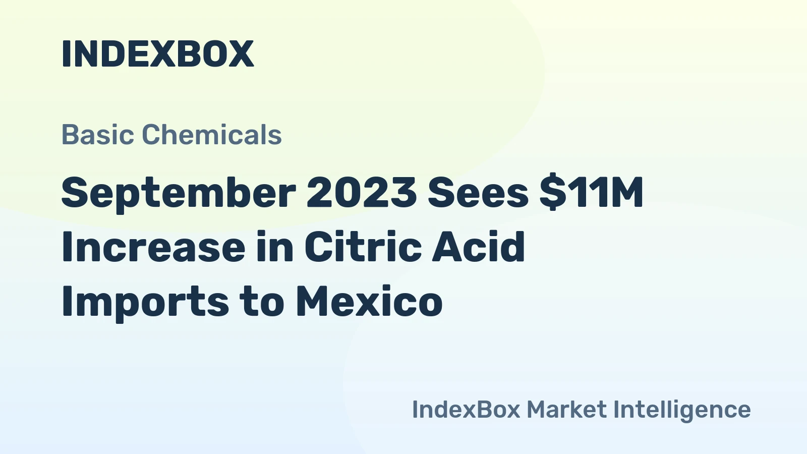 September 2023 Sees $11M Increase in Citric Acid Imports to Mexico