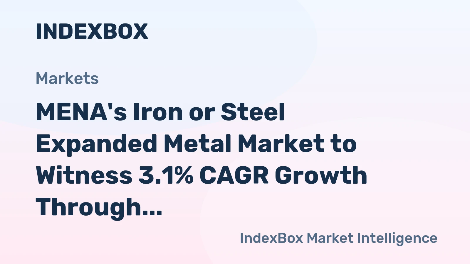 MENA's Iron or Steel Expanded Metal Market to Witness 3.1% CAGR Growth Through 2035