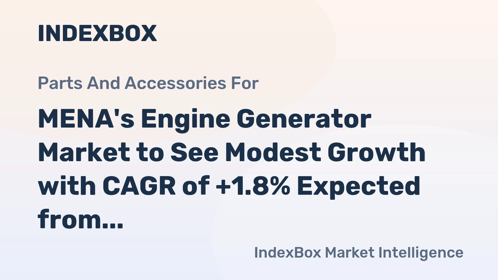 MENA's Engine Generator Market to See Modest Growth with CAGR of +1.8% Expected from 2024 to 2035