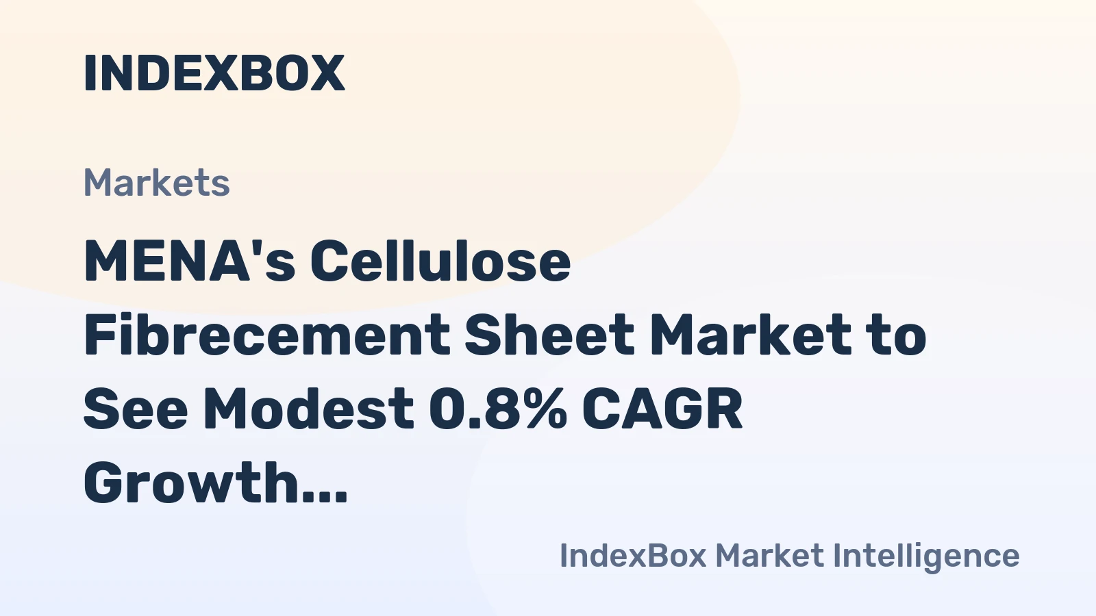 MENA's Cellulose Fibrecement Sheet Market to See Modest 0.8% CAGR Growth Through 2035
