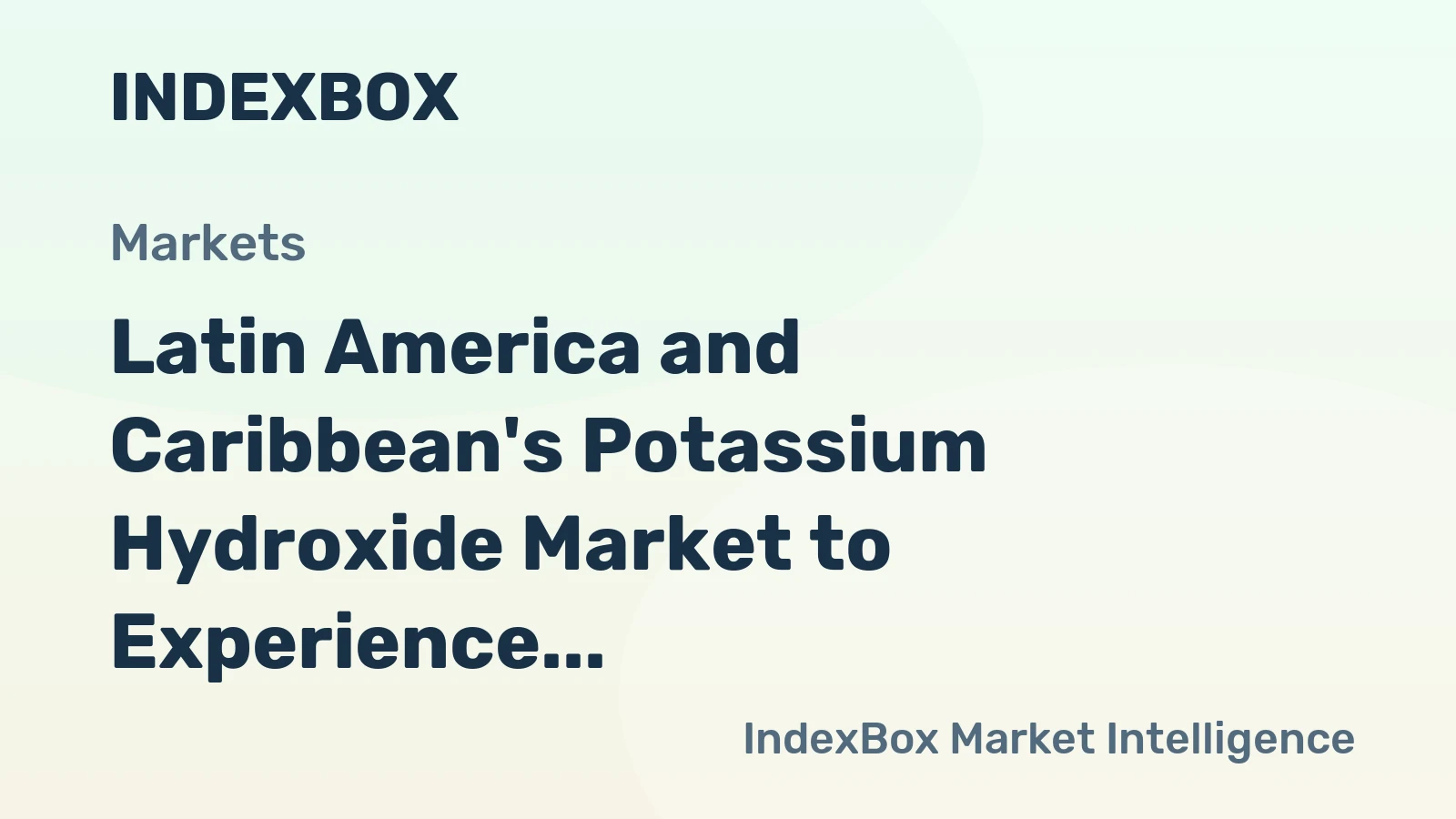 Latin America and Caribbean's Potassium Hydroxide Market to Experience Slight Growth with +0.6% CAGR From 2024 to 2035
