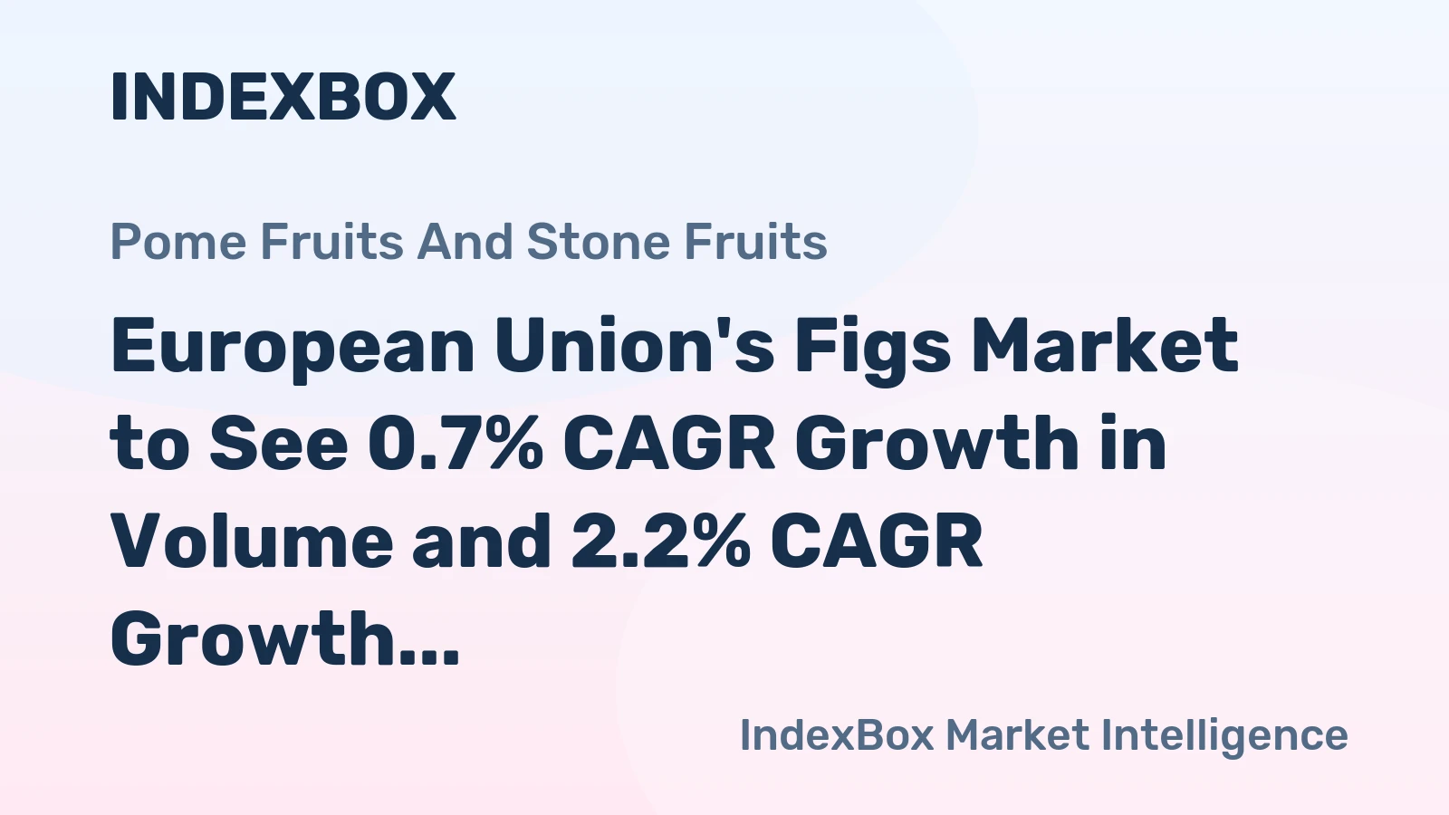 European Union's Figs Market to See 0.7% CAGR Growth in Volume and 2.2% CAGR Growth in Value by 2035