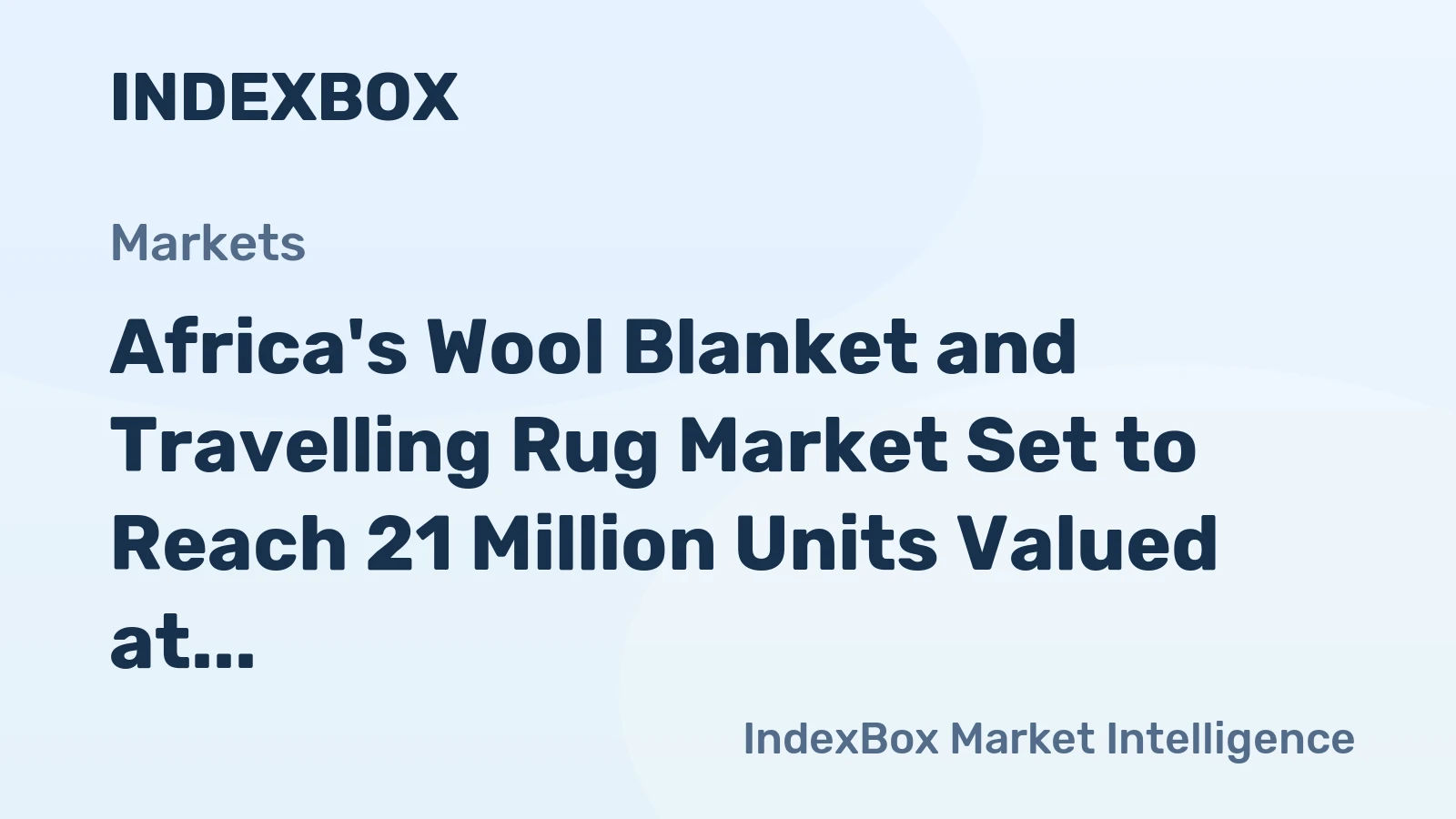 Africa's Wool Blanket and Travelling Rug Market Set to Reach 21 Million Units Valued at $433 Million by 2035