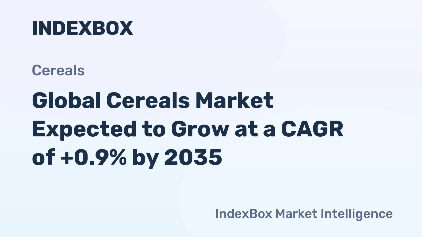 Global Cereals Market Expected to Grow at a CAGR of +0.9% by 2035