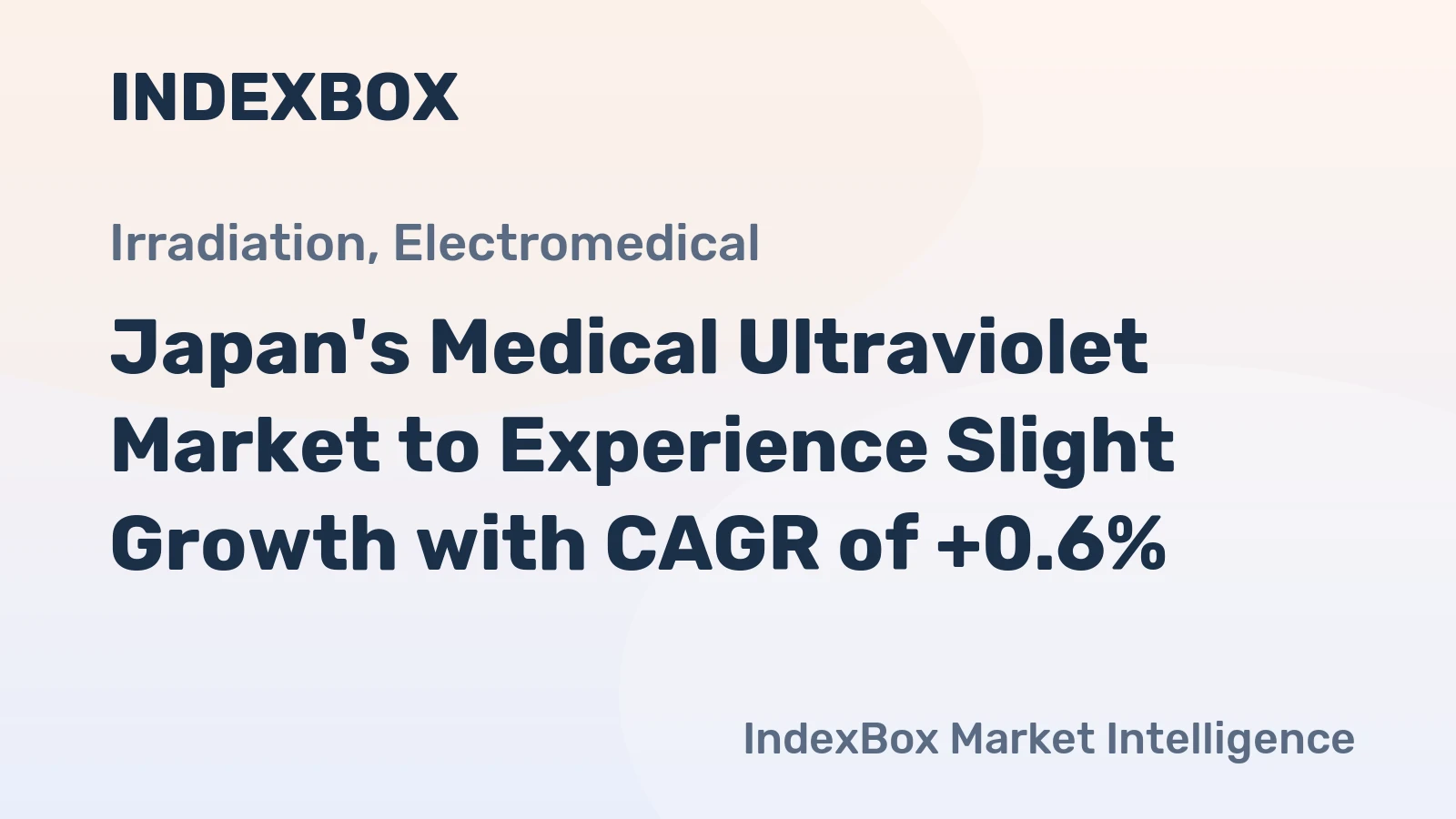 Japan's Medical Ultraviolet Market to Experience Slight Growth with CAGR of +0.6%