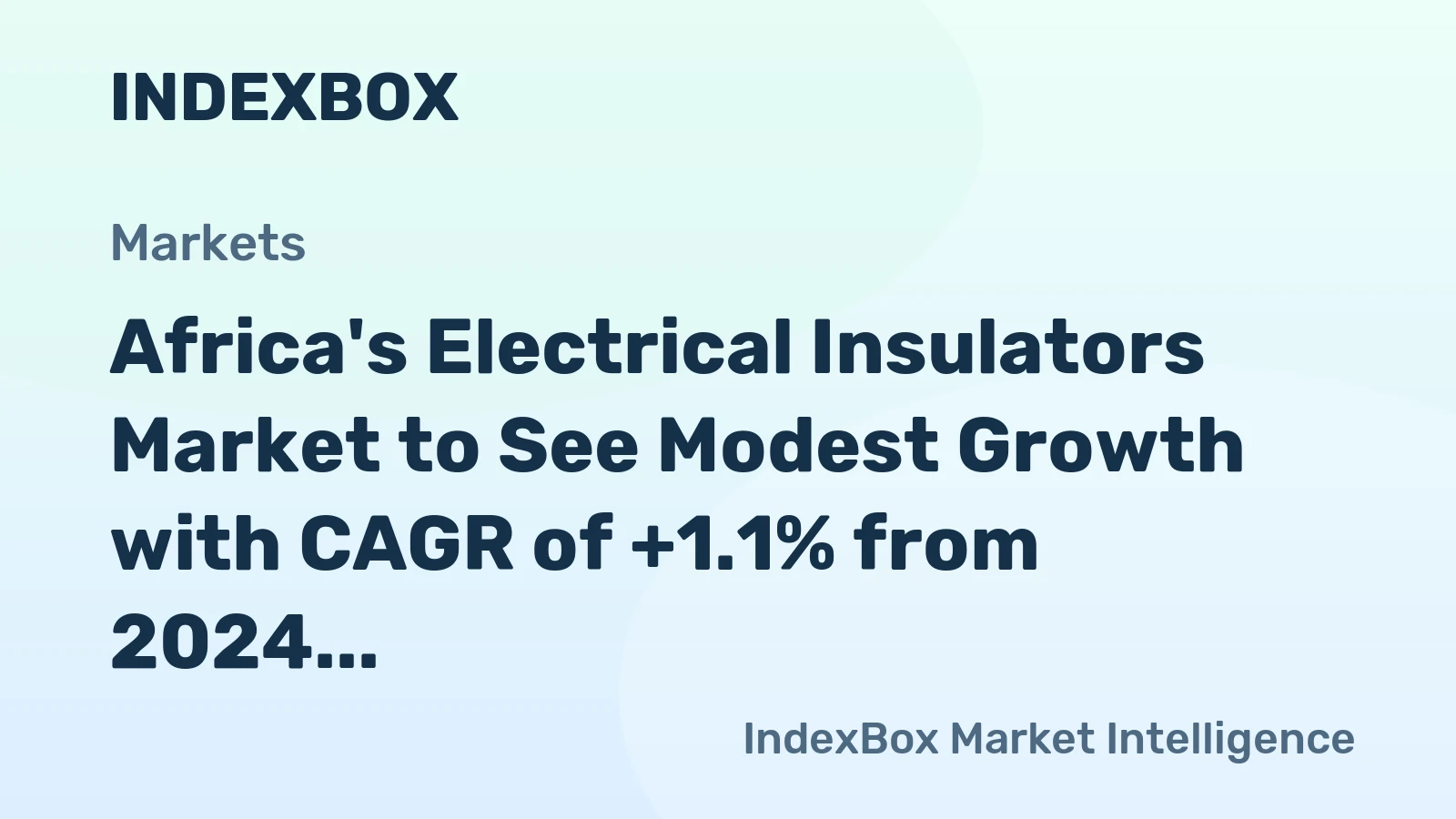 Africa's Electrical Insulators Market to See Modest Growth with CAGR of +1.1% from 2024 to 2035