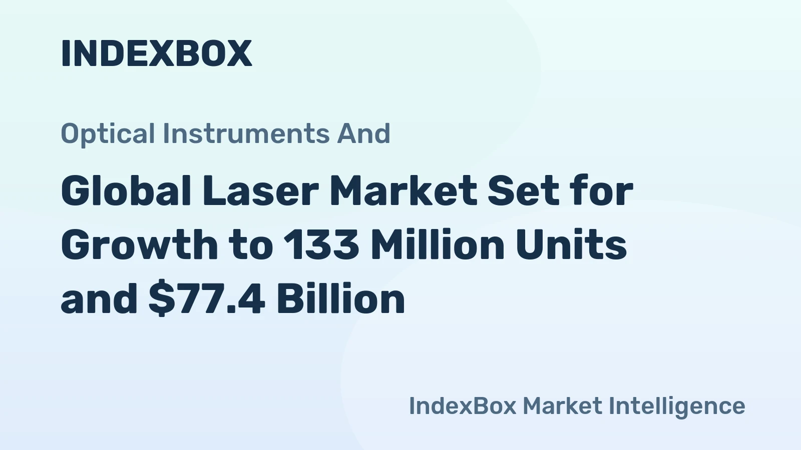 Global Laser Market Set for Growth to 133 Million Units and $77.4 Billion