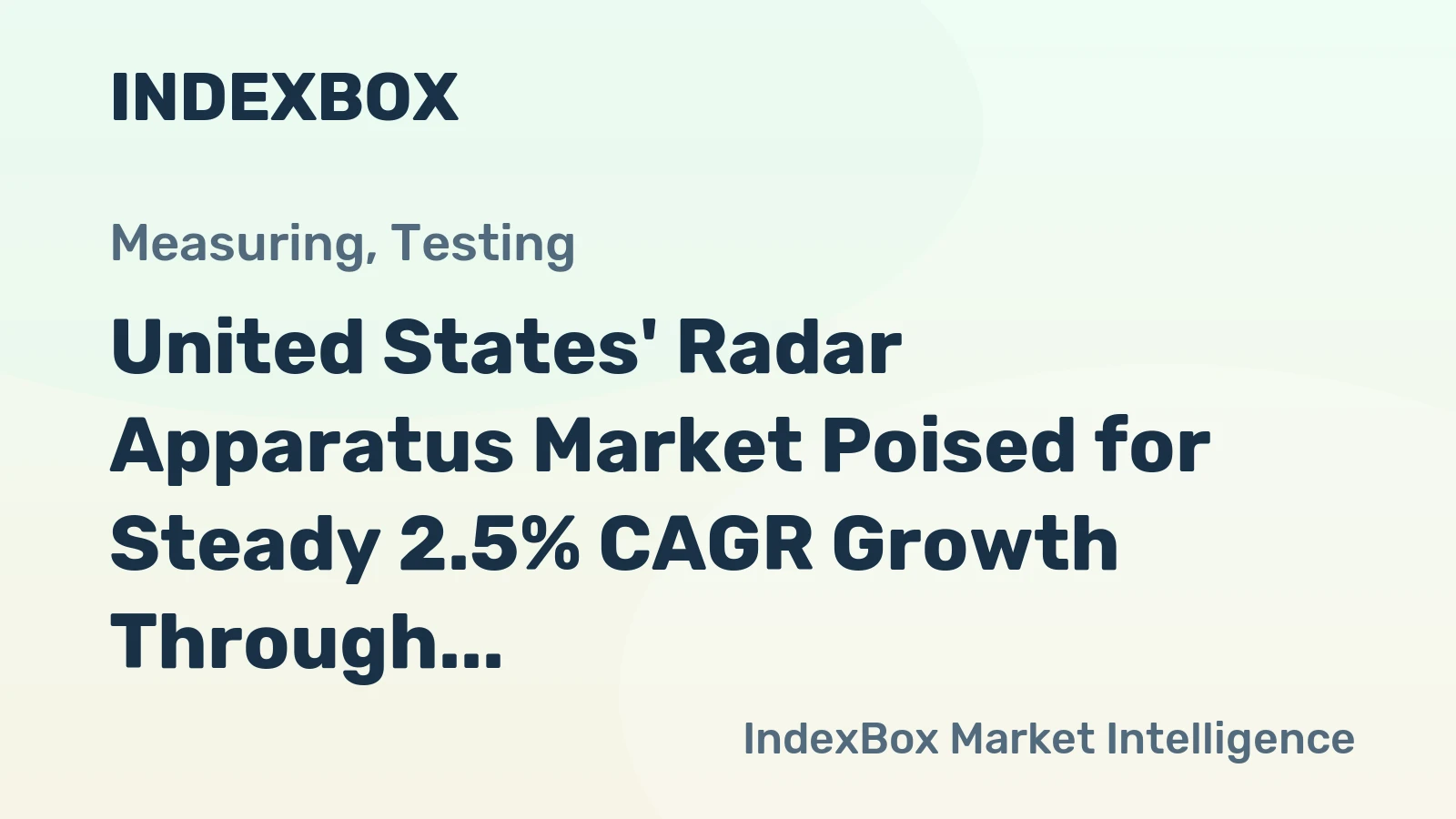 United States' Radar Apparatus Market Poised for Steady 2.5% CAGR Growth Through 2035