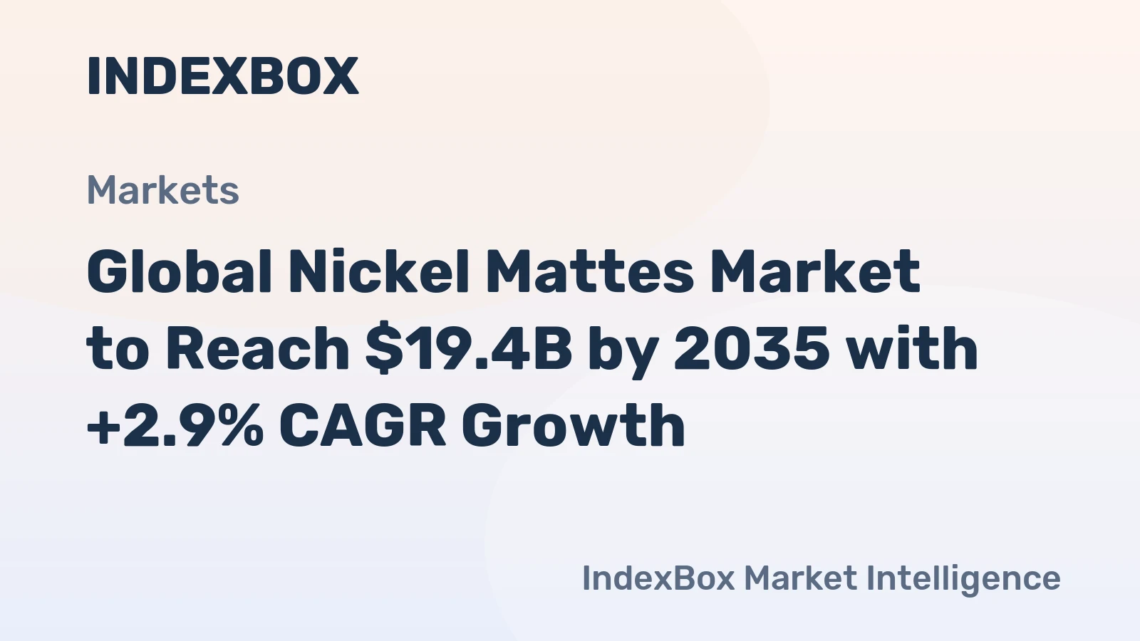 Global Nickel Mattes Market to Reach $19.4B by 2035 with +2.9% CAGR Growth