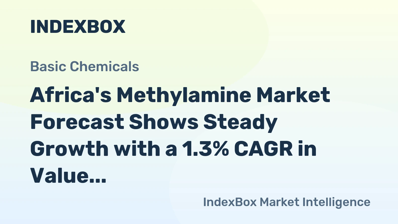Africa's Methylamine Market Forecast Shows Steady Growth with a 1.3% CAGR in Value