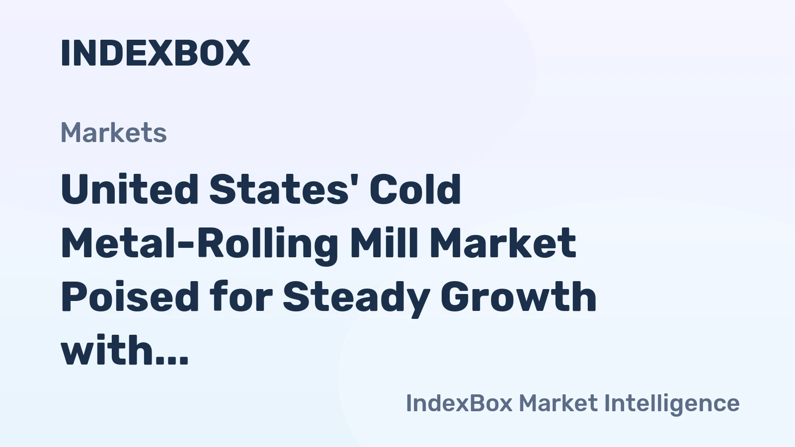 United States' Cold Metal-Rolling Mill Market Poised for Steady Growth with 1.4% Volume CAGR Through 2035