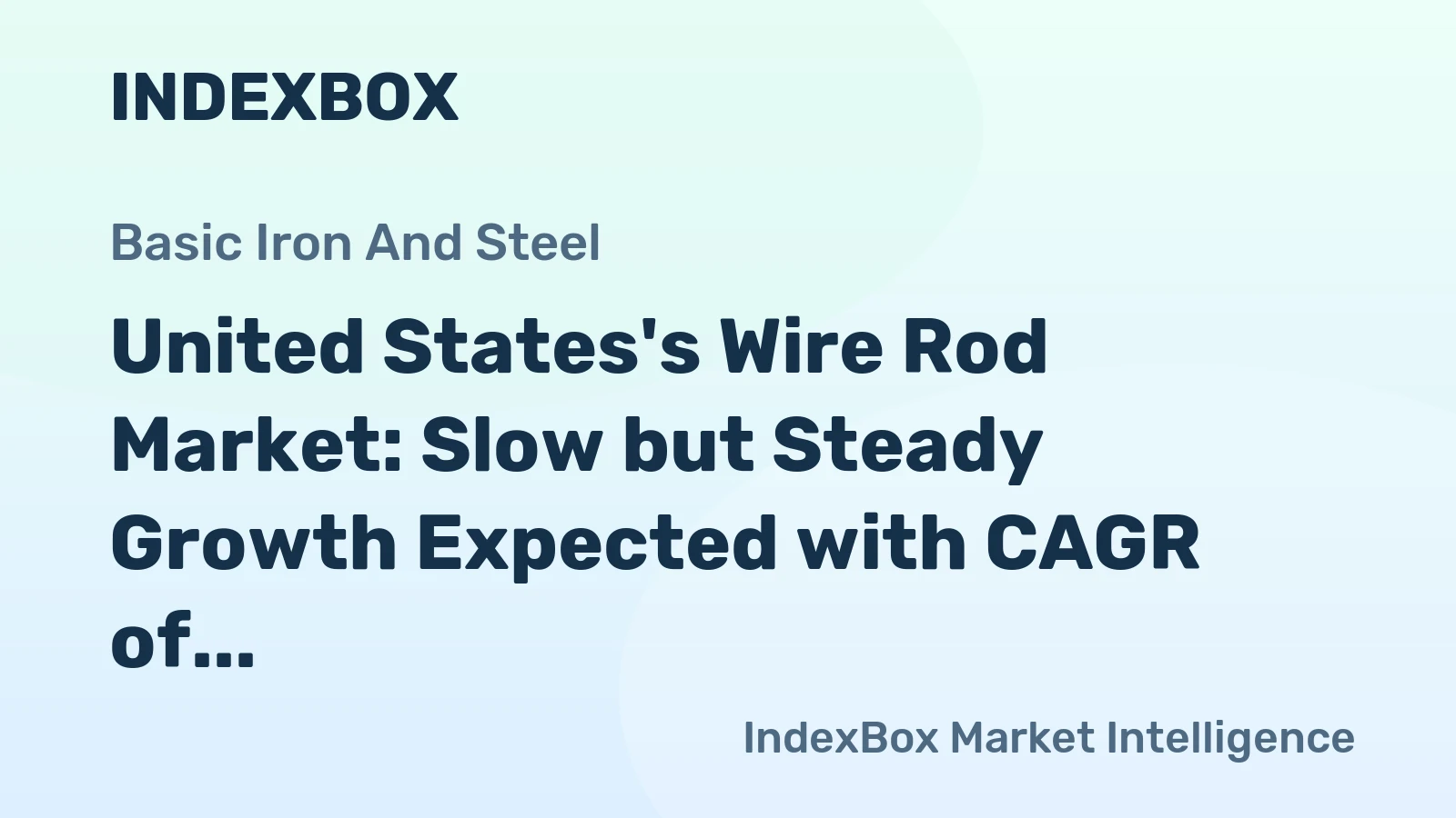 United States's Wire Rod Market: Slow but Steady Growth Expected with CAGR of +0.1%