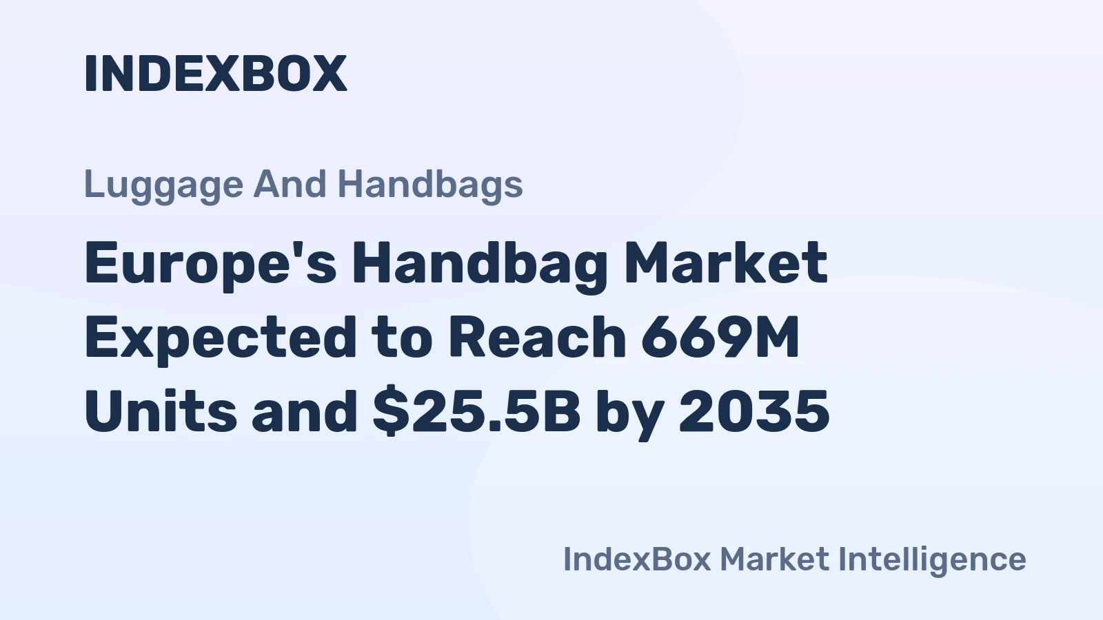 Europe's Handbag Market Expected to Reach 669M Units and $25.5B by 2035