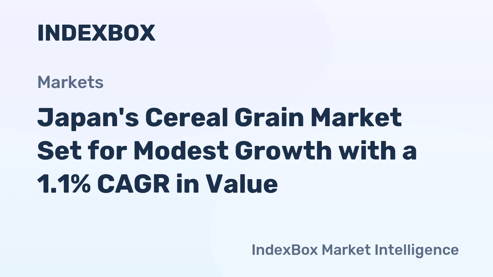 Japan's Cereal Grain Market Set for Modest Growth with a 1.1% CAGR in Value