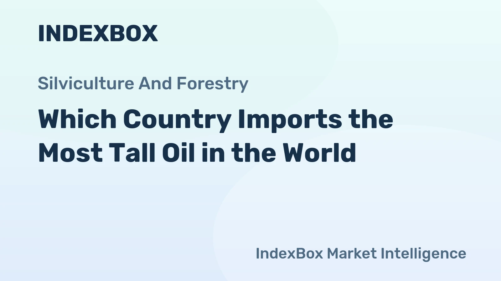 Which Country Imports the Most Tall Oil in the World?